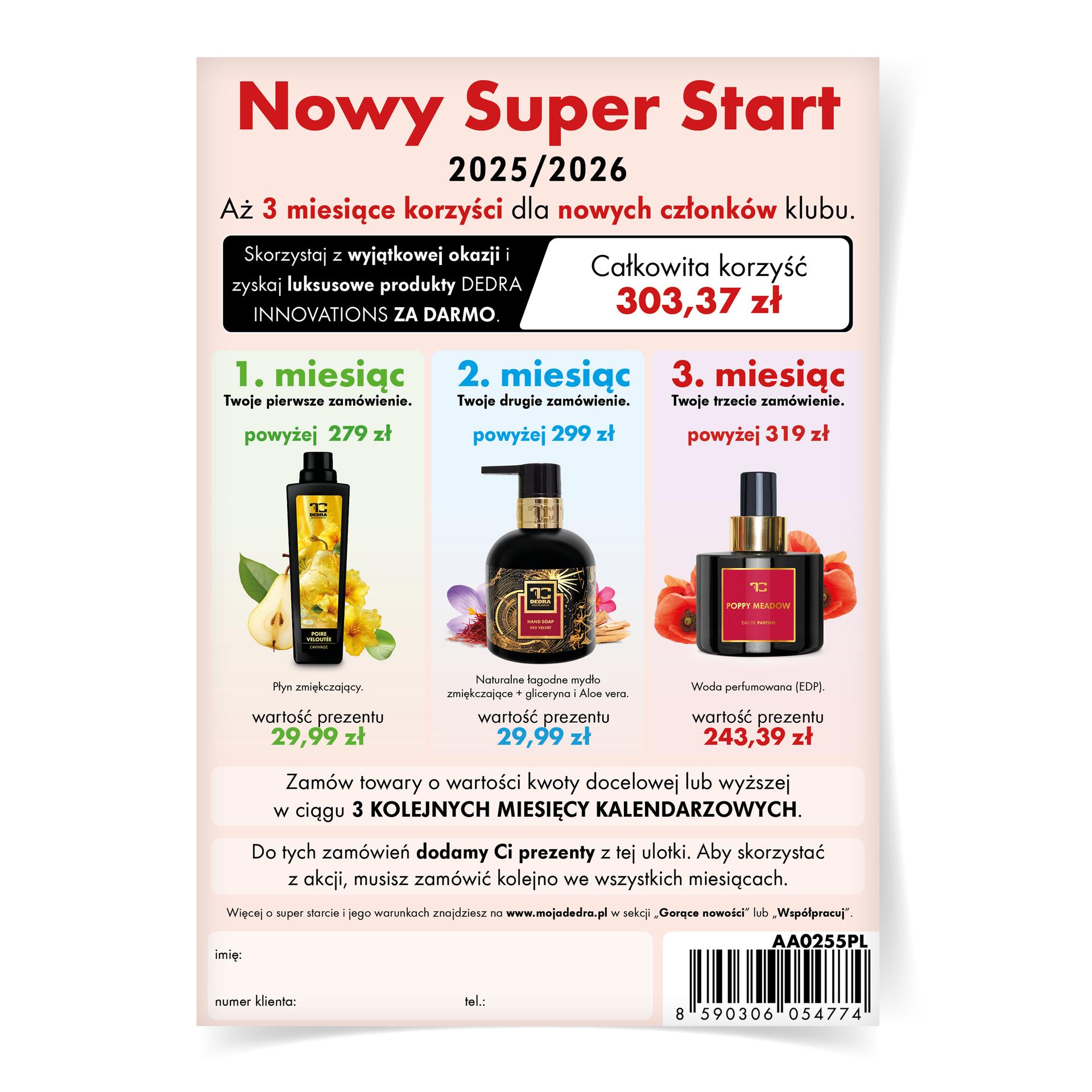 AKCJA SUPER START | Ulotka dla nowych klientów PL - MojaDEDRA.pl
