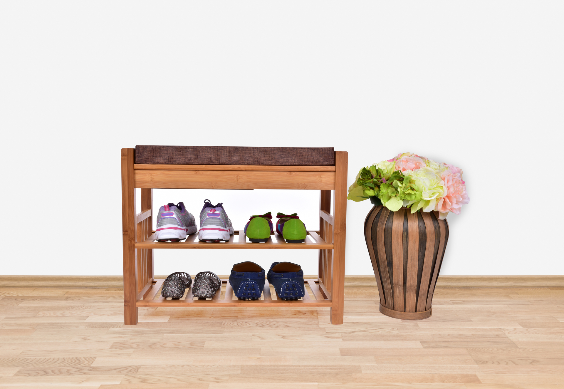 BAMBUSOVÝ BOTNÍK/LAVICE s polstrovaným sedákem GoEco® | 61 cm - Vaše ...