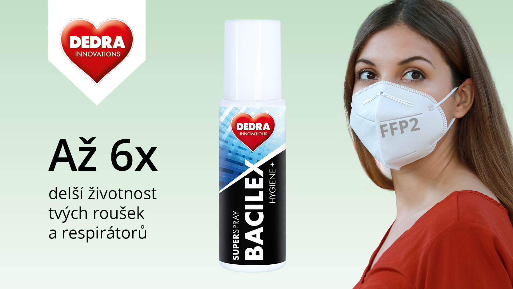 70% desinfekční superSPRAY na plochy a respirátory BACILEX , bez vůně ...