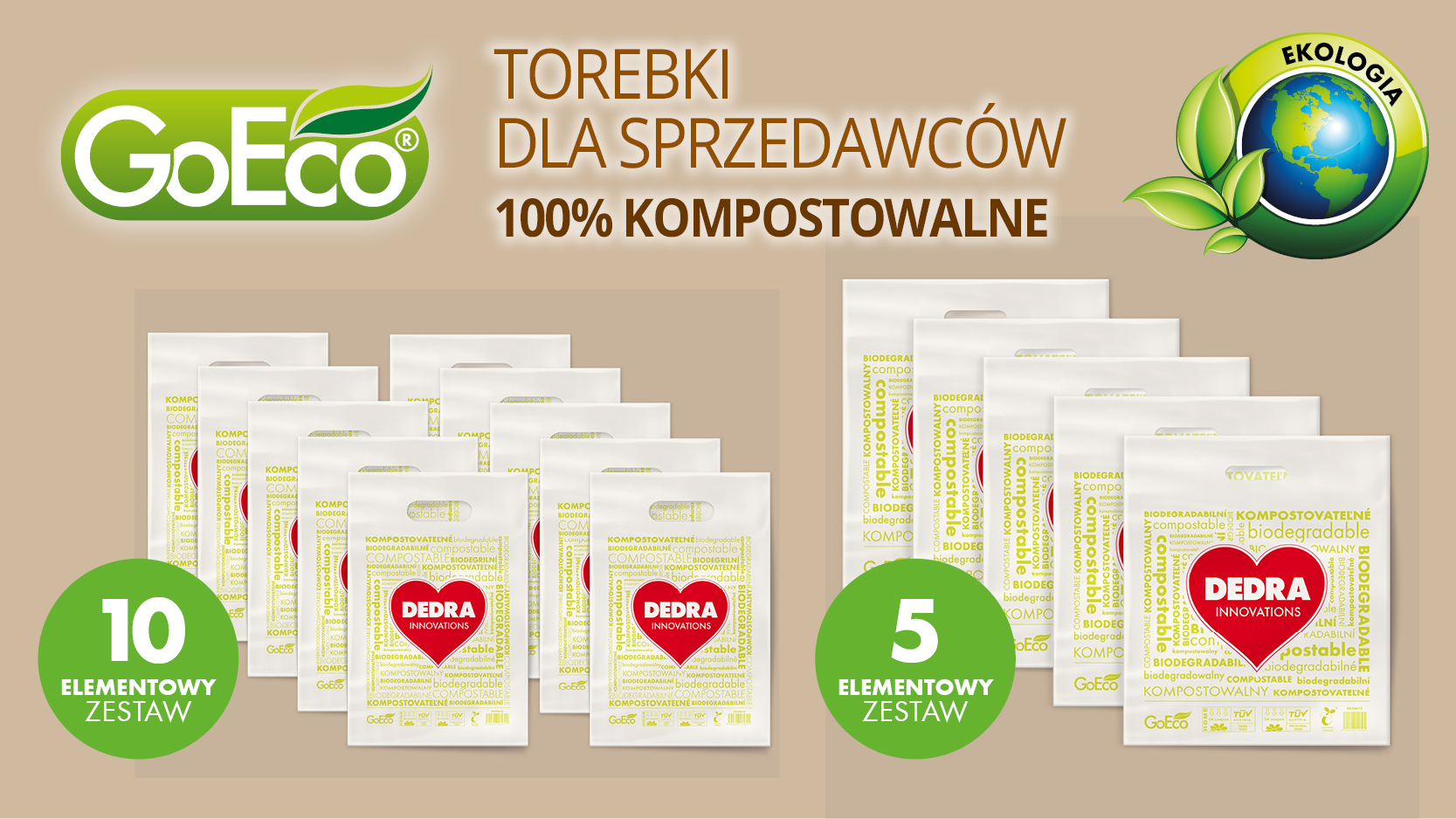 NOWE torebki GoEco® 100% KOMPOSTOWALNE - MojaDEDRA.pl