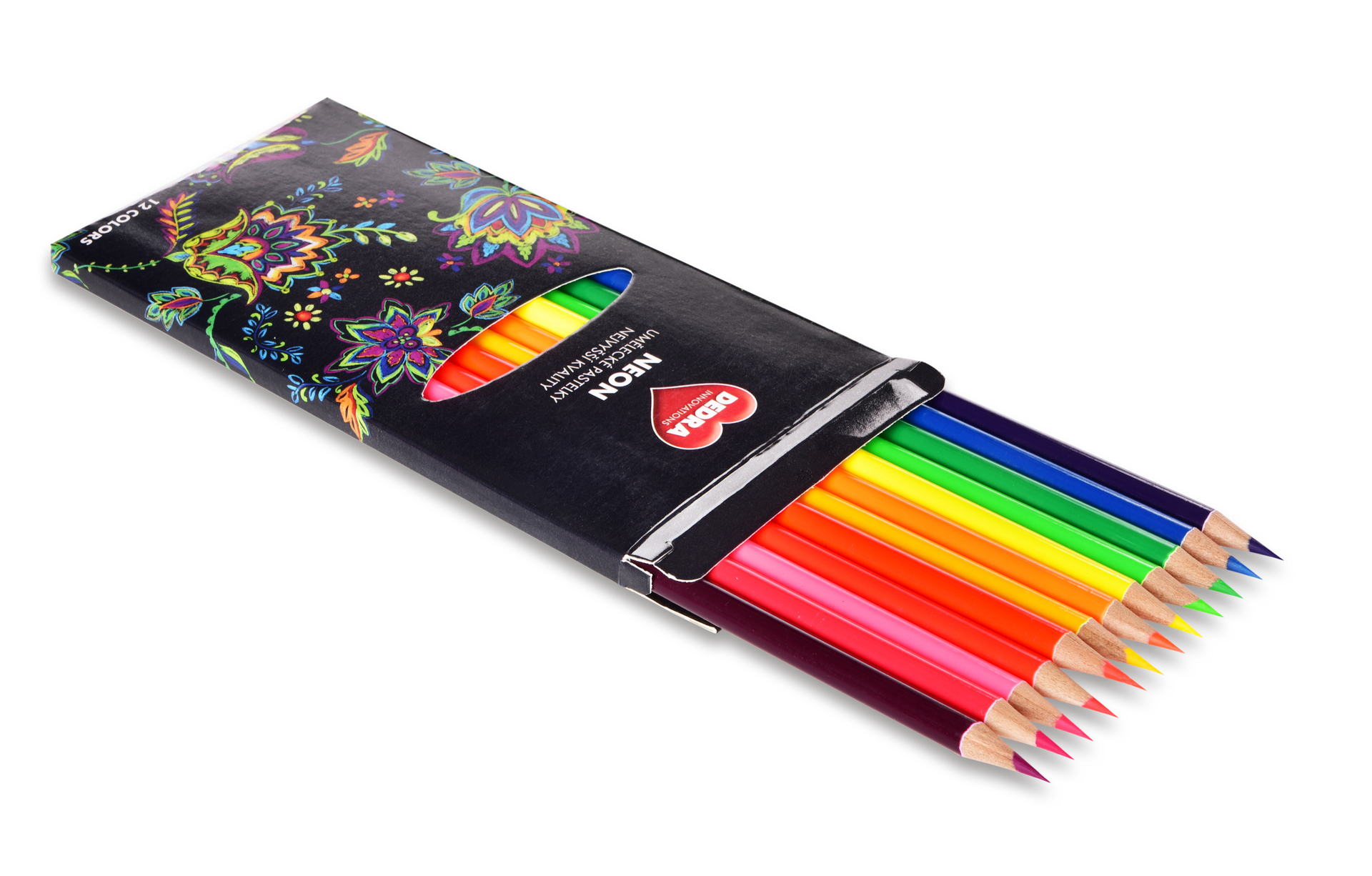 ART | 12 ks NEONOVĚ SVÍTIVÉ umělecké pastelky | intenzivní barvy pro ...