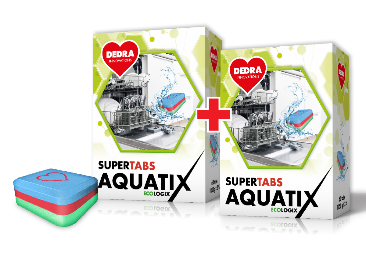 SADA 1+1 EKO multifunkčné tablety do umývačky riadu AQUATIX® | DEDRA eshop