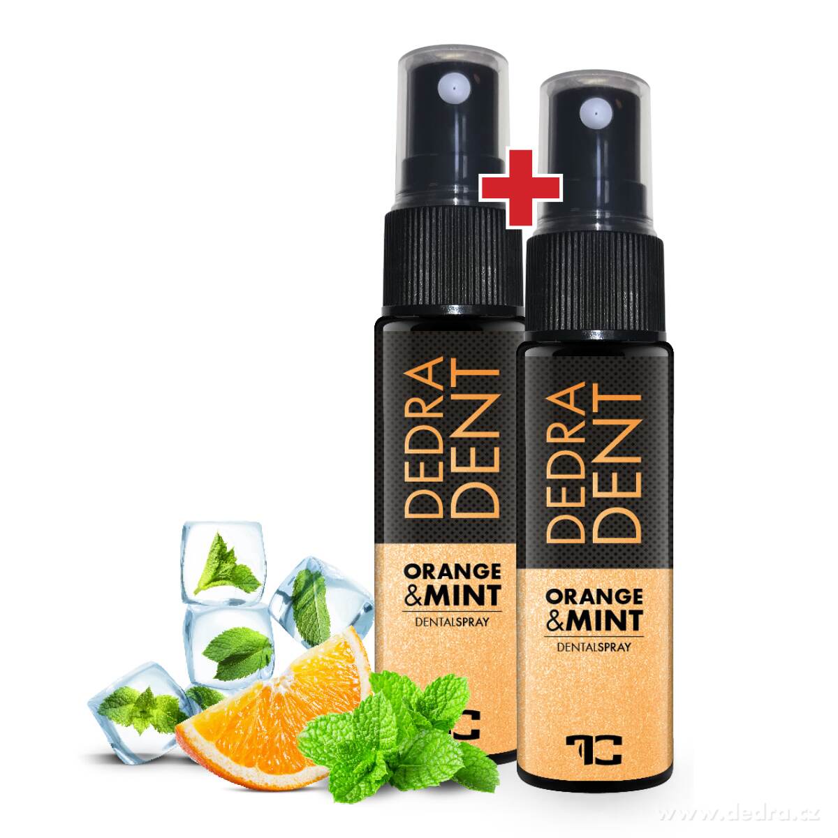 1+1 ZDARMA | DEDRA DENT | přírodní bylinný ústní sprej ORANGE & MINT s ...