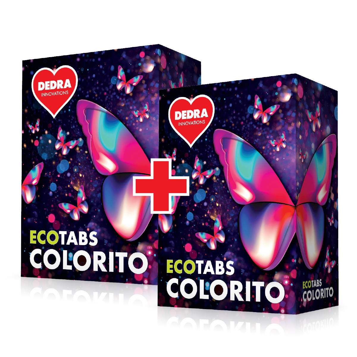 Sada 1+1 EKO tablety na barevné prádlo ECOTABS COLORITO, 52 tablety ...