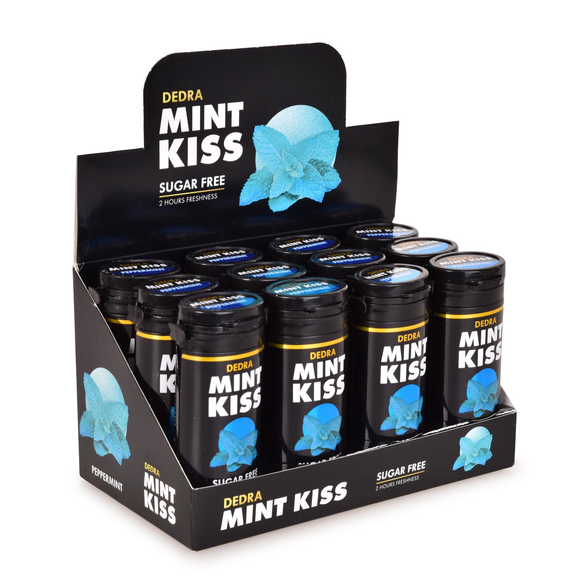 Sada 12 ks MINT KISS | silně mátové osvěžující pastilky bez cukru ...