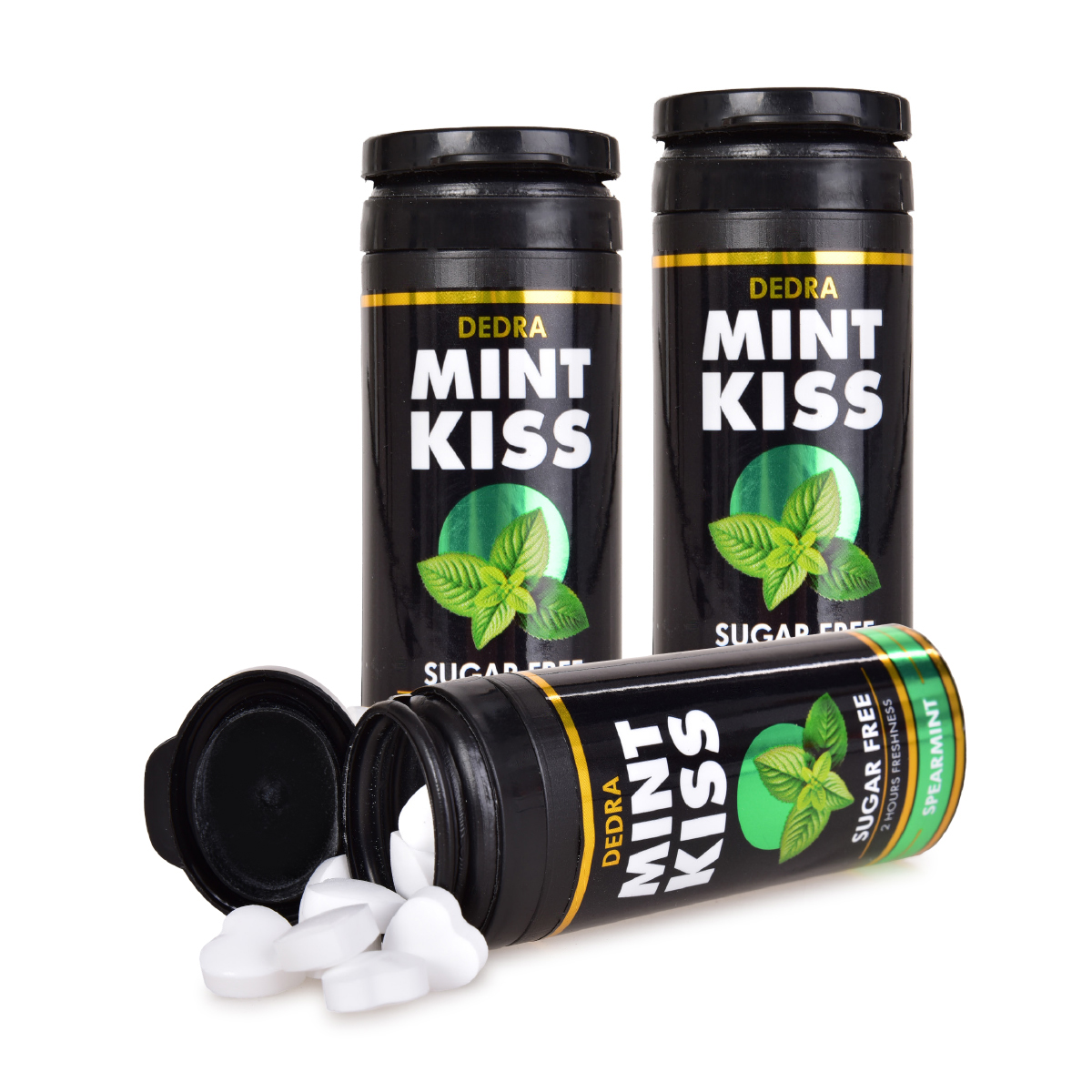 Sada 2+1 | MINT KISS | jemně mátové osvěžující pastilky bez cukru ...