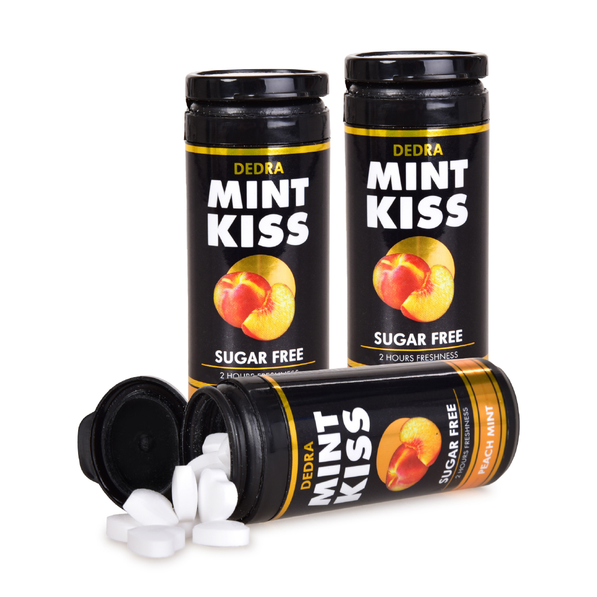 Zestaw 2+1 | MINT KISS | brzoskwiniowo-miętowe odświeżające pastylki ...