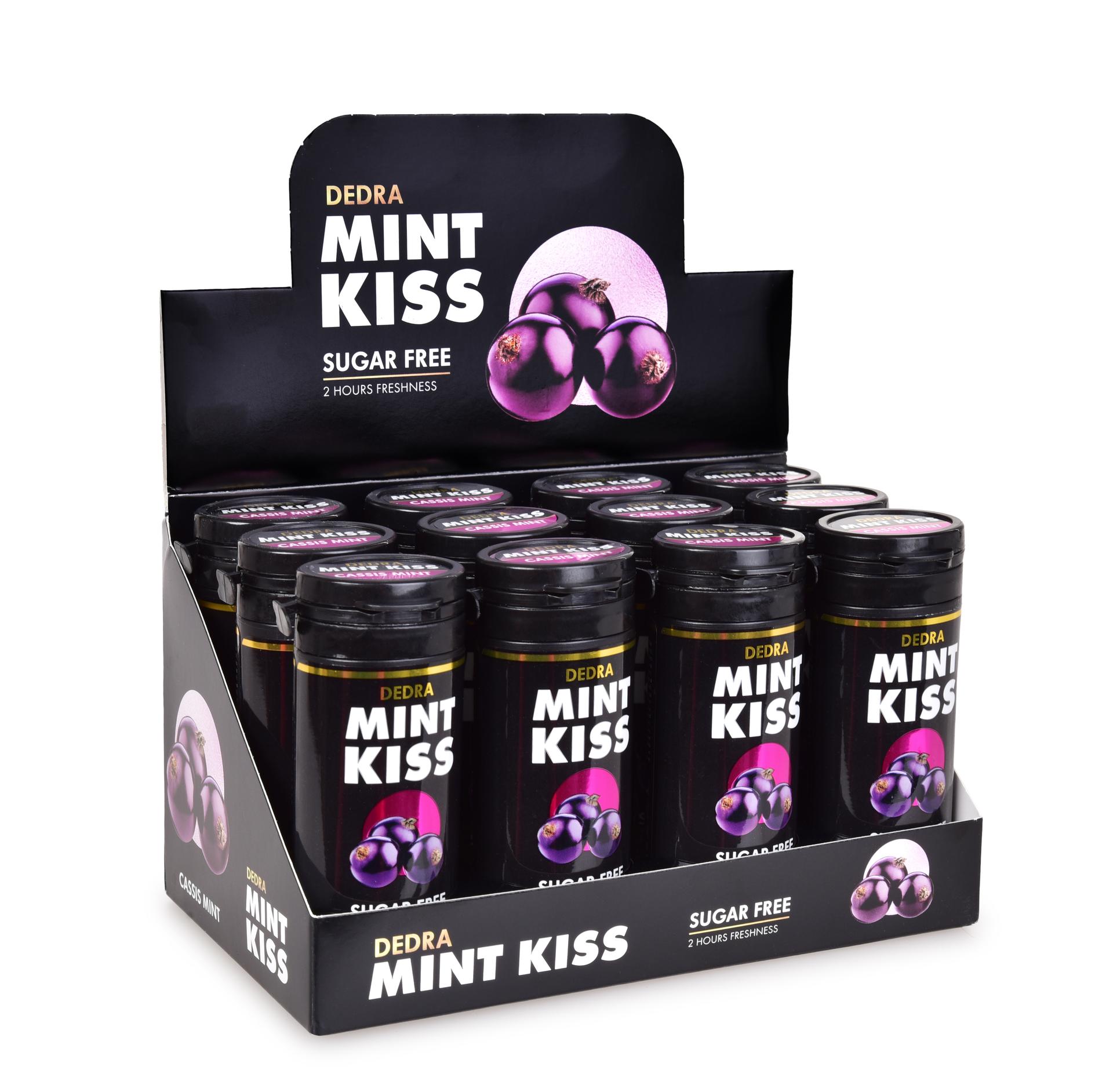 Sada 12 ks MINT KISS | rybízovo-mátové osvěžující pastilky bez cukru ...