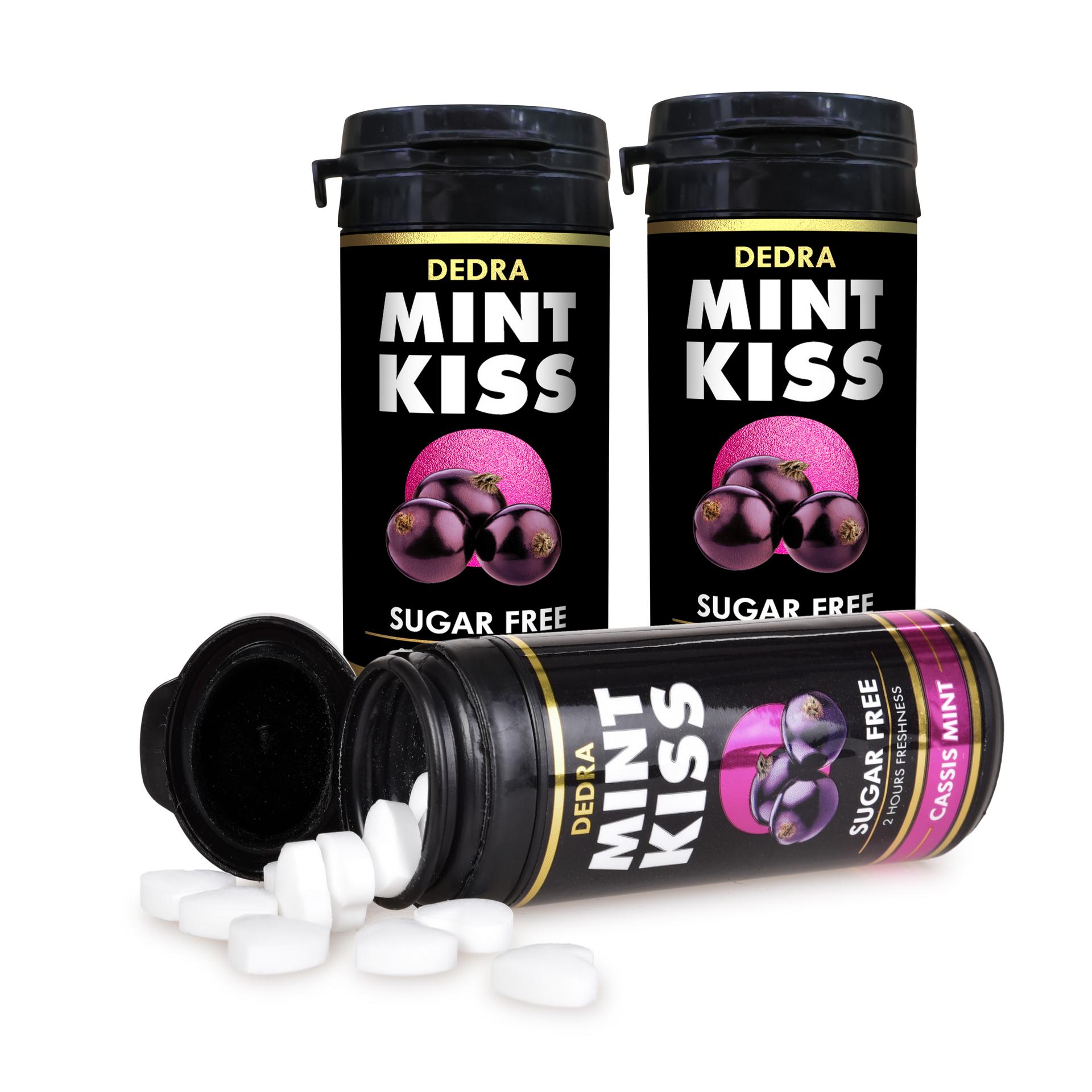Zestaw 2+1 | MINT KISS | porzeczkowo-miętowe odświeżające pastylki bez ...