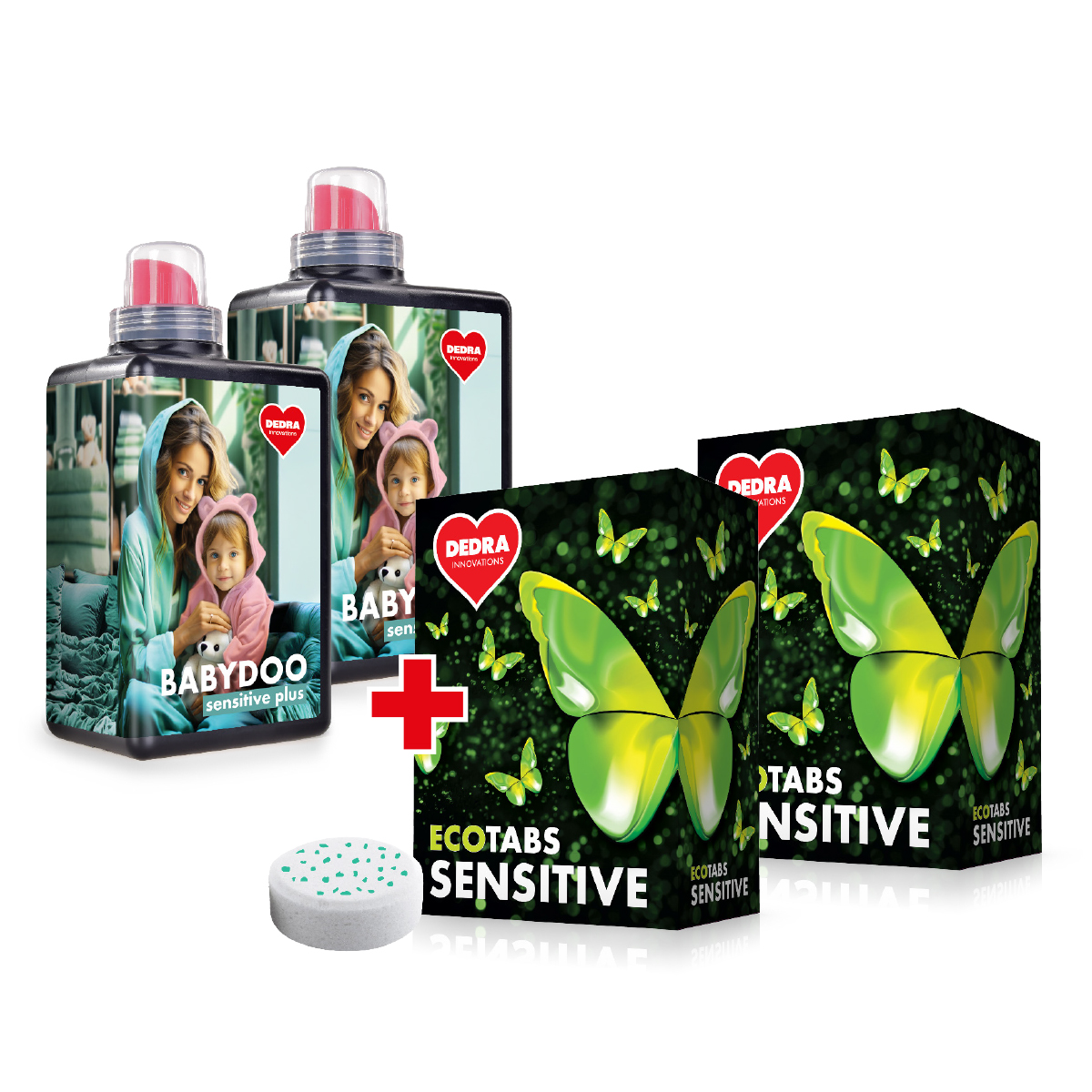 108 PRAŃ | 2× żel BABYDOO Sensitive Plus + 2× tabletki ECOTABS SENSITIVE - MojaDEDRA.pl