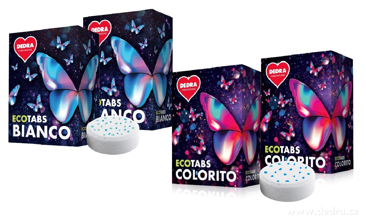 SADA BIANCO + COLORITO | Tablety na bílé a barevné prádlo | 104 praní ...